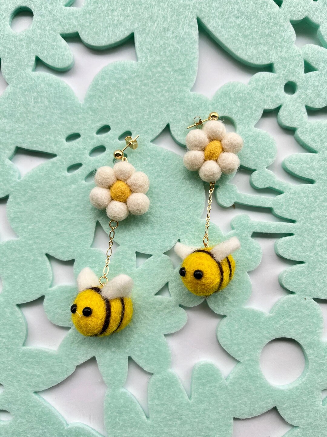 Spring Bee Earring | Honey Loom Designs | Floral Earring | Spring ...