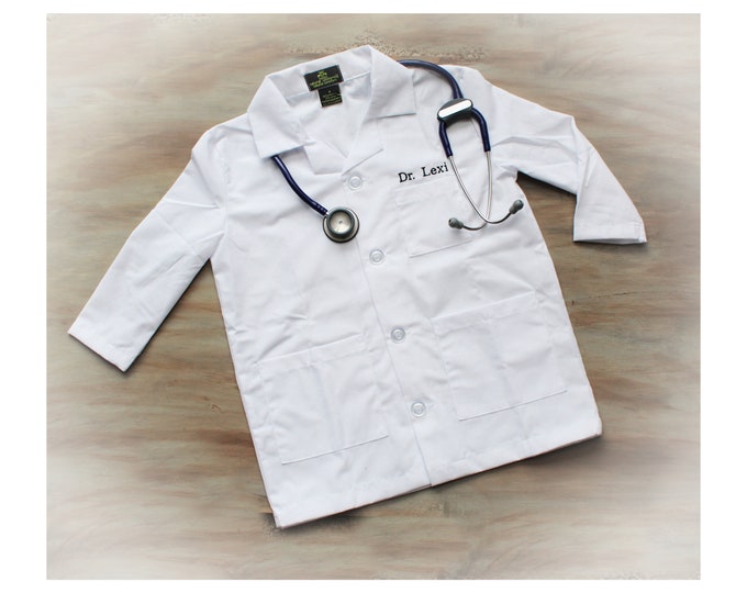 Kids Personalized Lab Coat - Pretend Play - Personalize - Doctor Bag ...