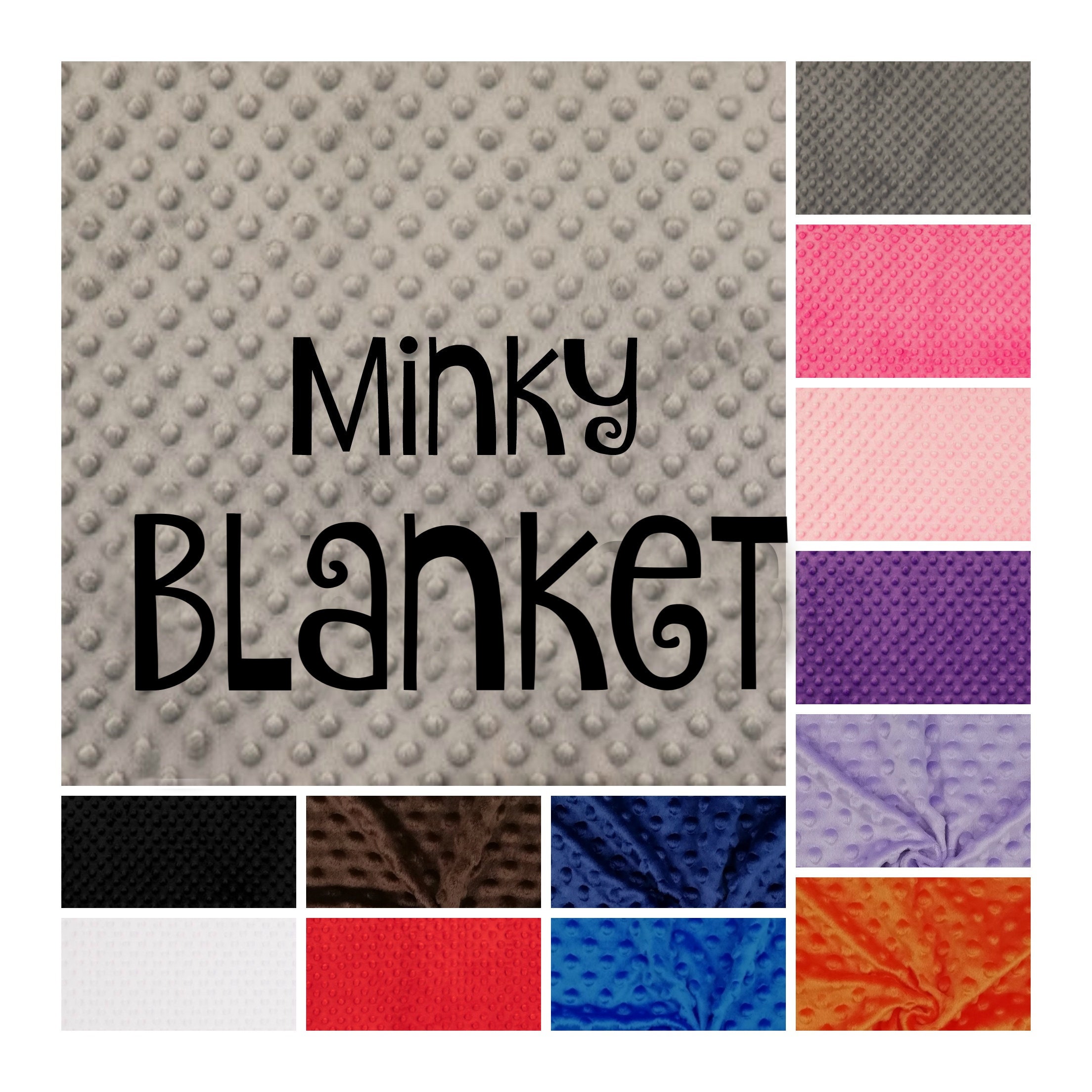 Minky Blanket different colors available personalize | Etsy