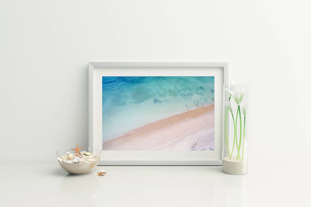 Digital Beach Photo // Beach Aerial Photo // Beach Canvas // - Etsy