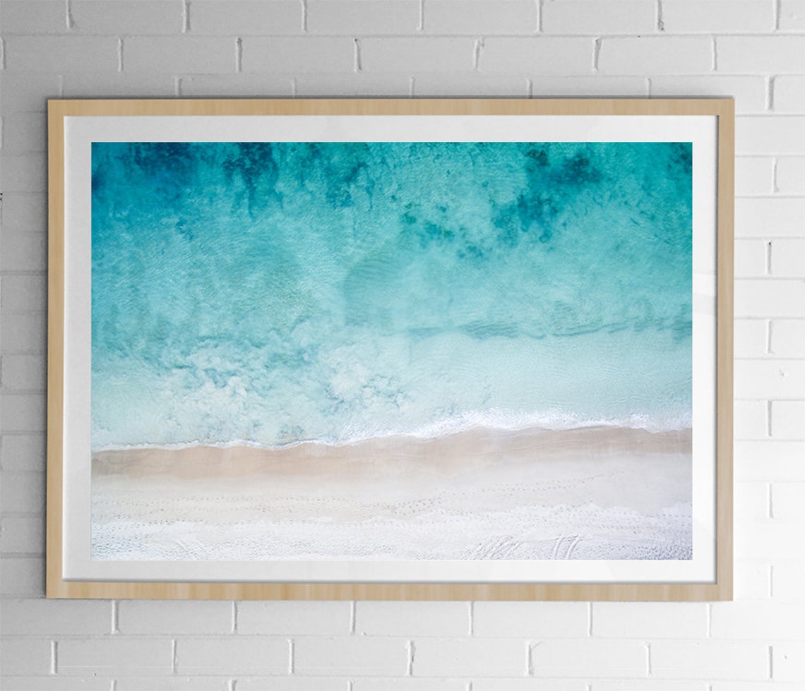 Beach Print Download / Ocean Print Download / Beach Aerial - Etsy