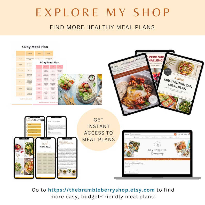 Easy 7-day Mediterranean Diet Meal Plan Ebook | Printable Meal Plan | Digital Product - Etsy Canada