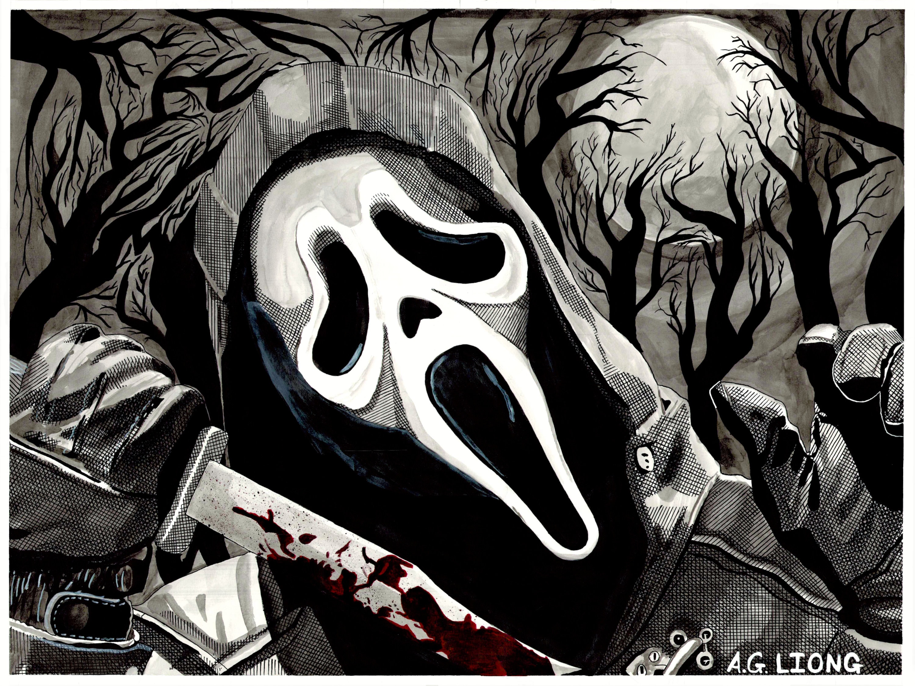 Ghostface Fine Art Prints Based on Wes Craven's Movie Scream. Available ...