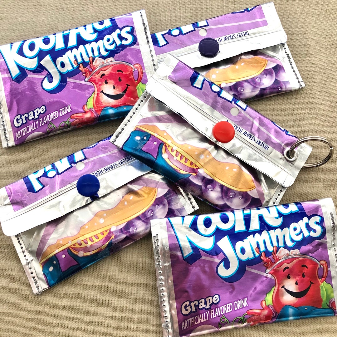 Capri Sun Kool Aid Recycled Wallet Keychain Upcycle Repurposed Reusable ...