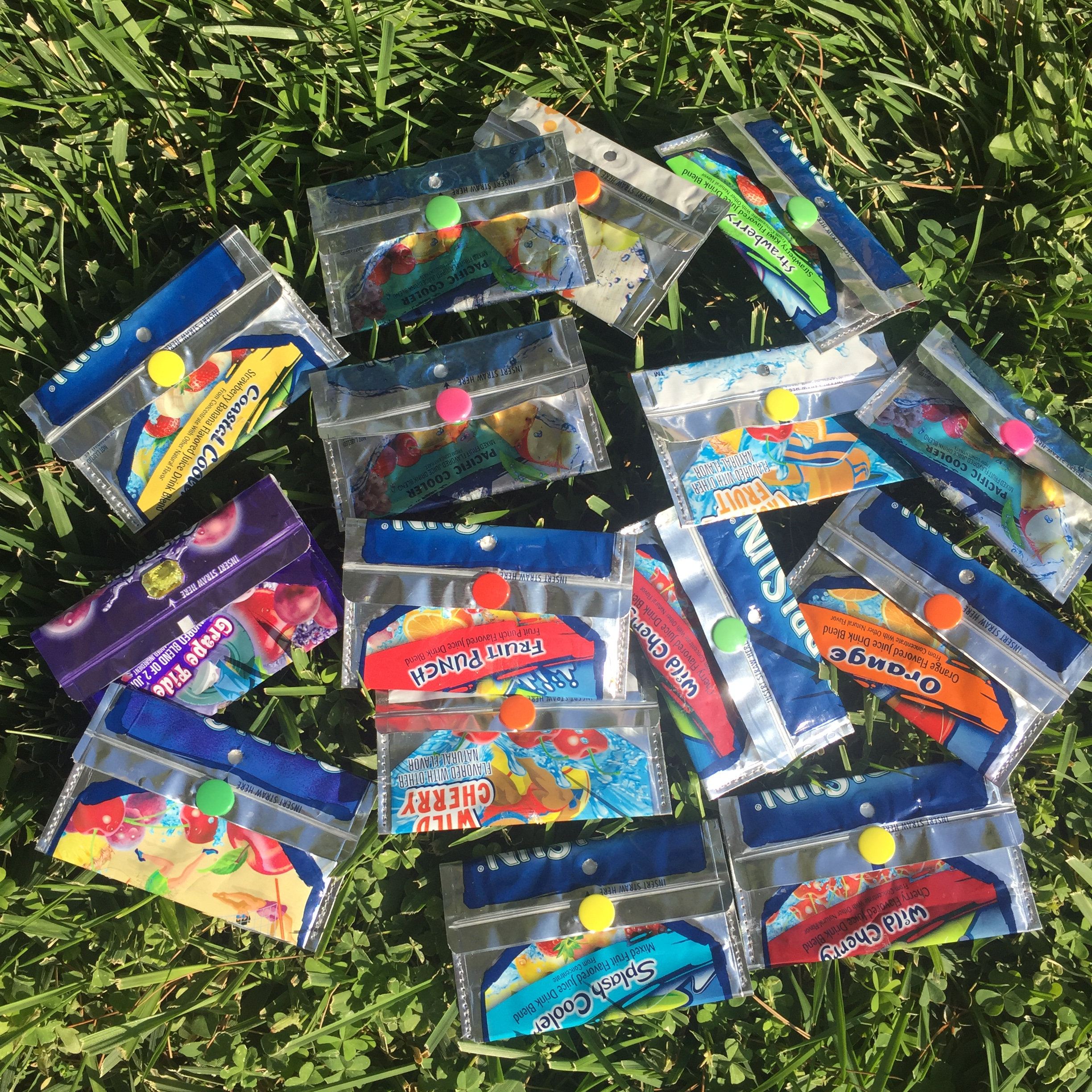 Recycled Wallet Earth Day Capri Sun Drink Pouch Kool Aid Keychain ...