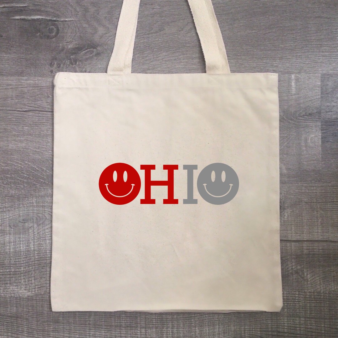 Ohio Smiley Face Tote Bag College State Against the World University ...
