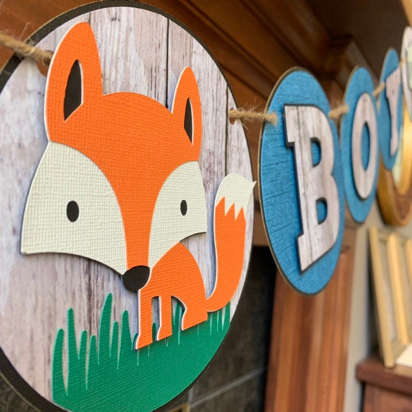 Fox themed baby shower decorations Fox baby shower party | Etsy