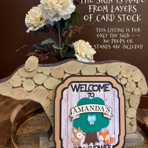 Woodland Animal Baby Shower Welcome Sign Welcome Sign - Etsy