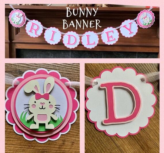 Party Supplies Paper & Party Supplies girl bunny banner bunny party ...