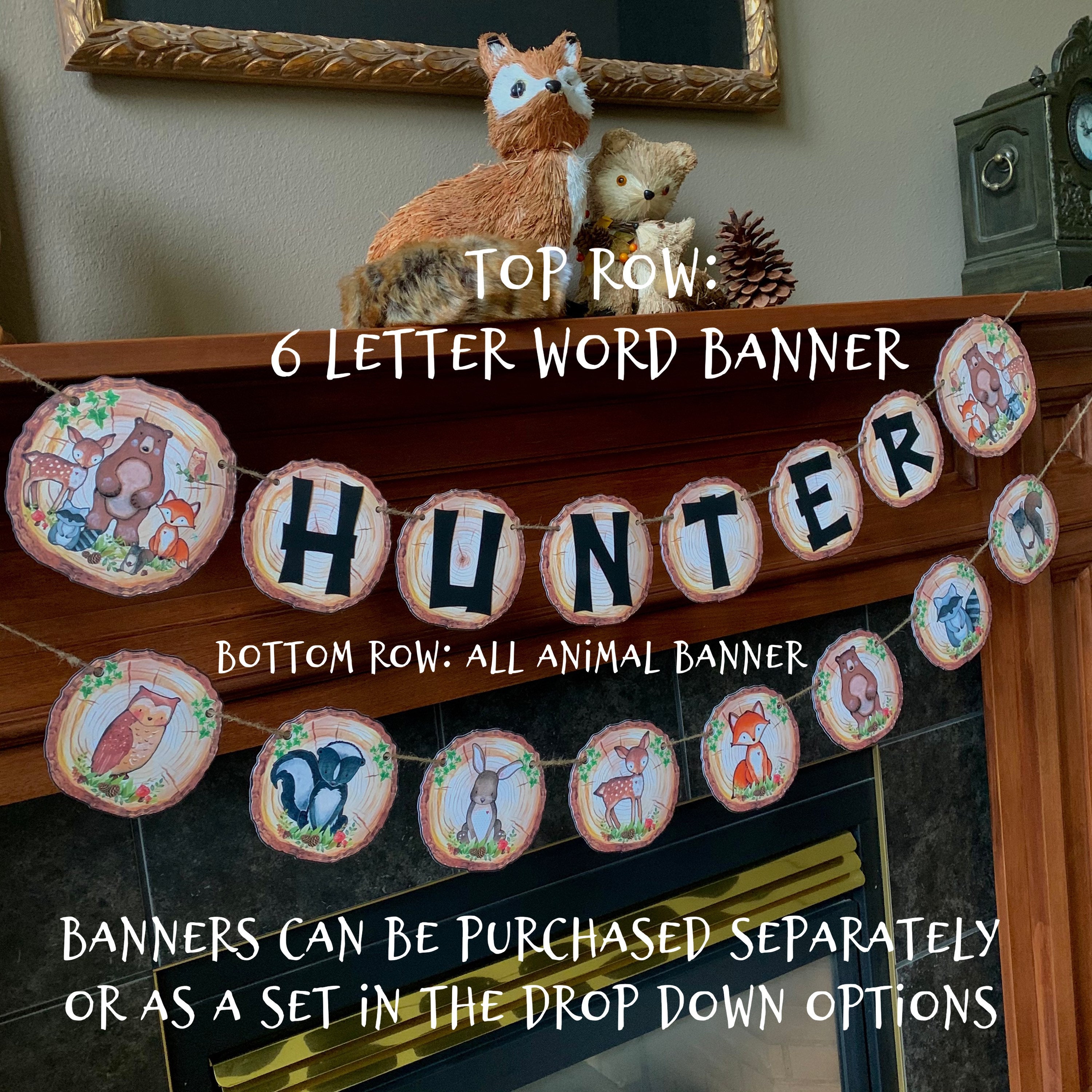 Woodland Animal Banner, Woodland Baby Shower Decorations, Customized ...