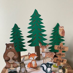 Woodland Animal Cake Topper: Forest Baby Shower Decor - Etsy