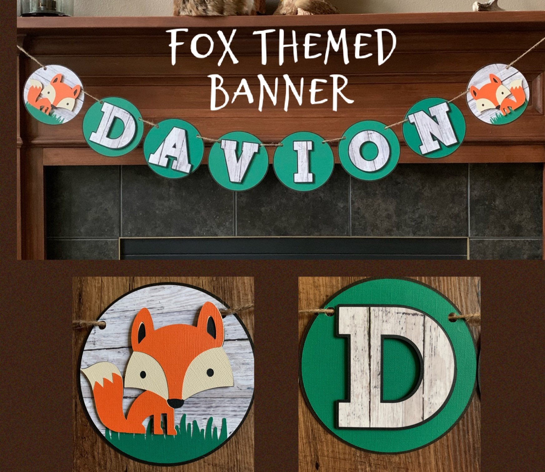 Fox themed baby shower decorations Fox baby shower party | Etsy