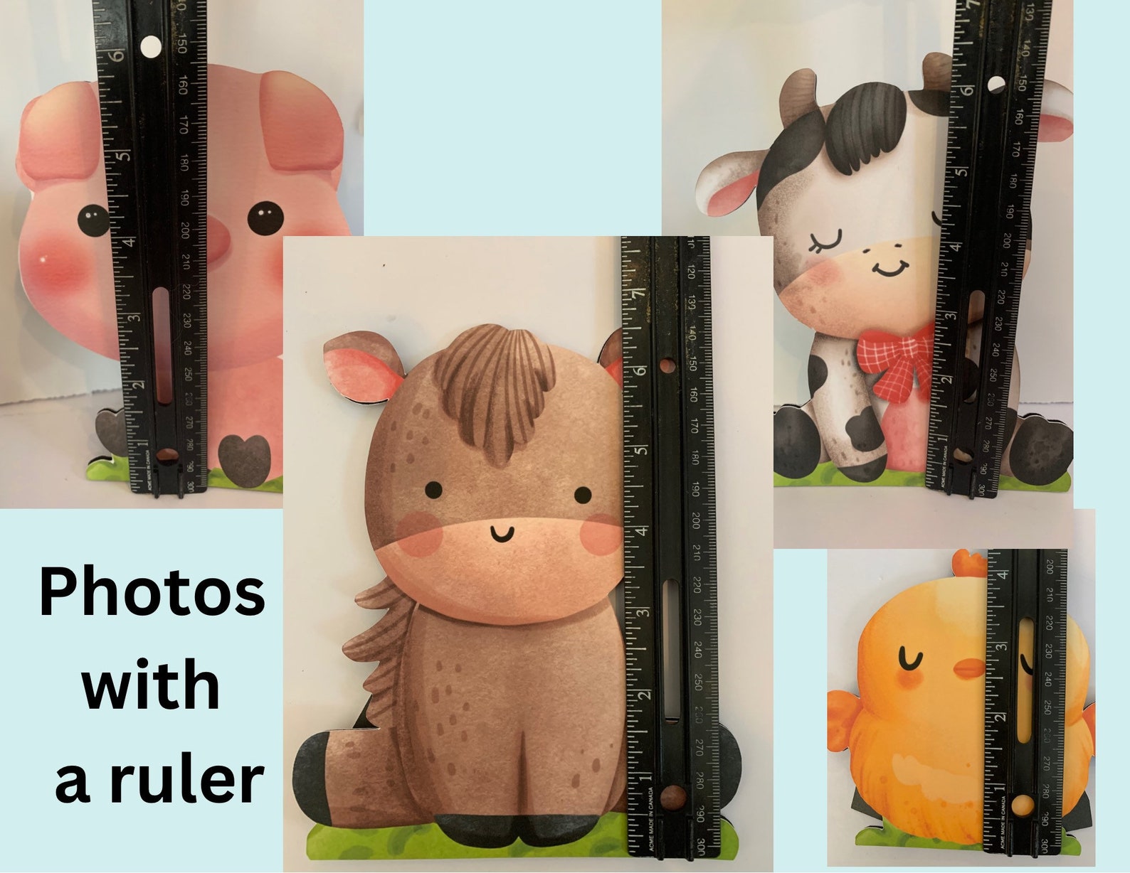 Farm Animal Centerpiece Set, Farm Animal Party Props, Farm Theme Baby ...