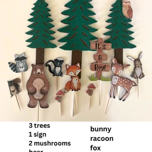 Woodland Animal Cake Topper: Forest Baby Shower Decor - Etsy