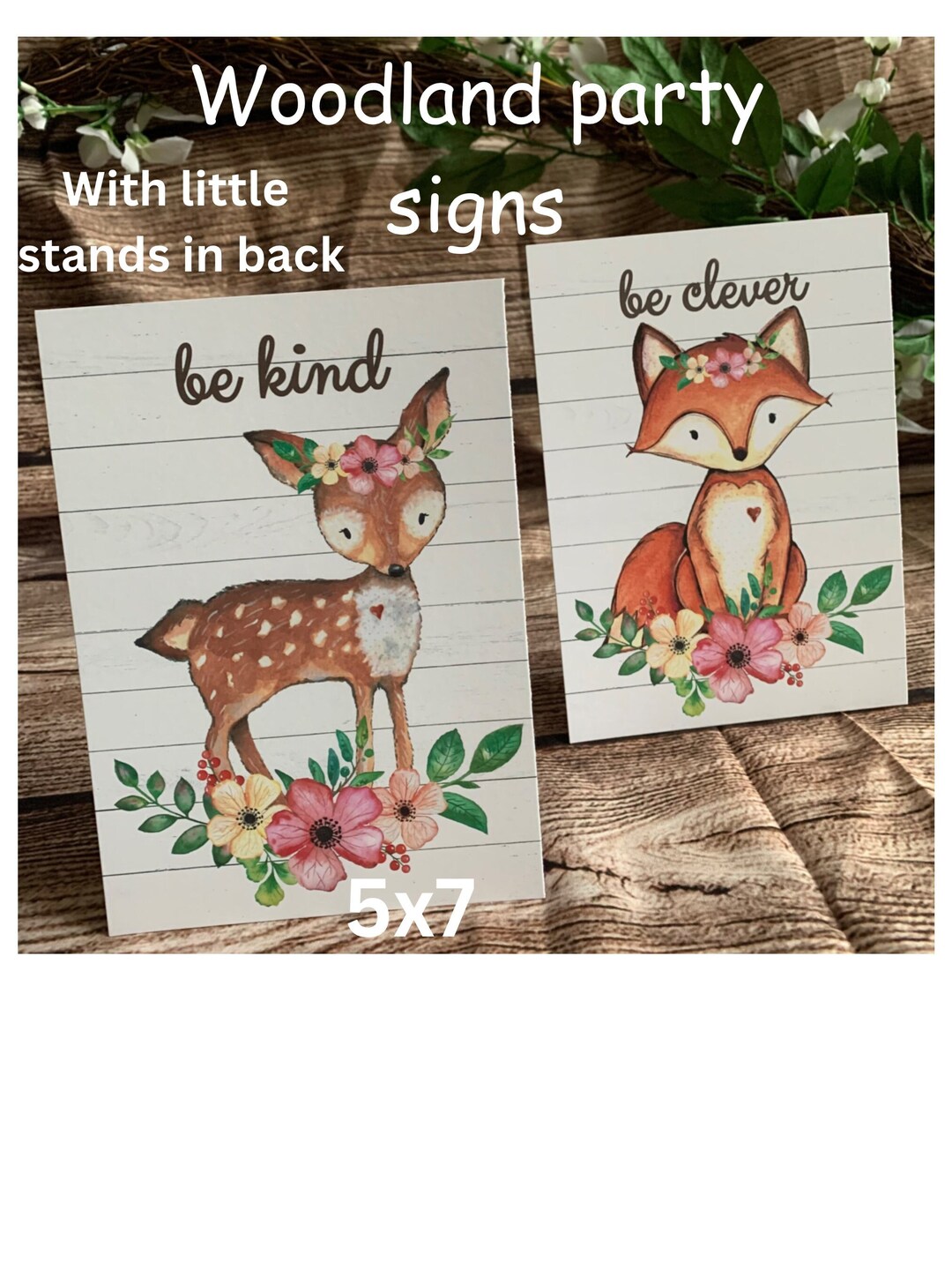 Woodland Party Signs, Woodland Animal Signs, Woodland Decorations, Boy ...