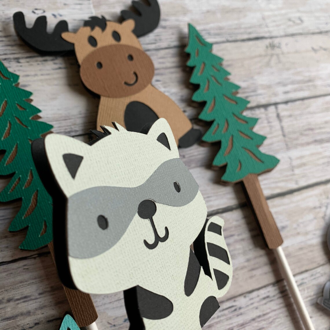 Woodland Animal Cupcake Toppers Boy, Forest Animals Cupcake Toppers, Oh ...