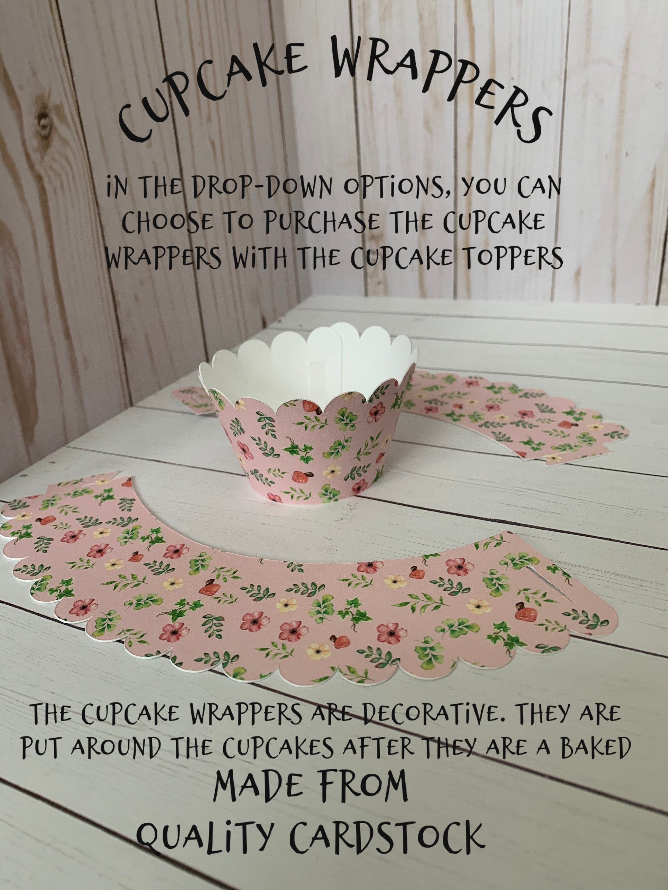 Woodland Animals Cupcake Toppers Girl, Woodland Themed Cupcake Toppers ...