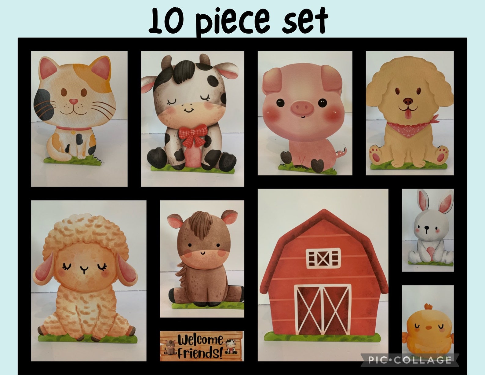 Farm Animal Centerpiece Set, Farm Animal Party Props, Farm Theme Baby ...