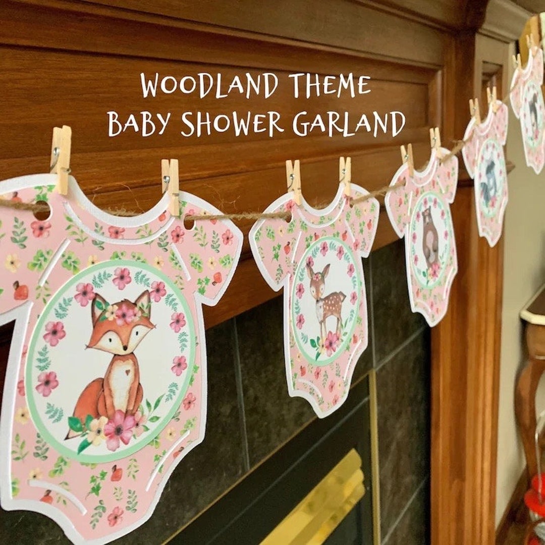 Woodland Animal Baby Shower Decorations, Woodland Baby Shower ...