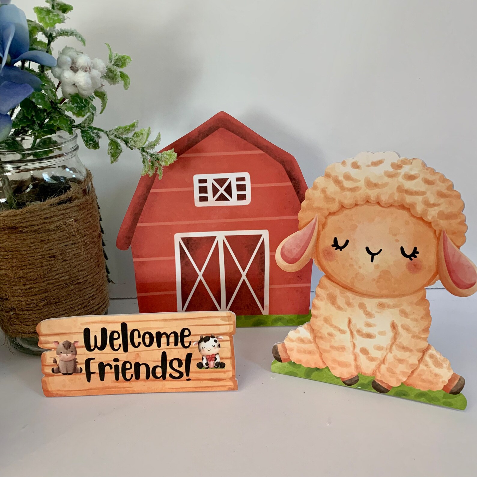 Farm Animal Centerpiece Set, Farm Animal Party Props, Farm Theme Baby ...