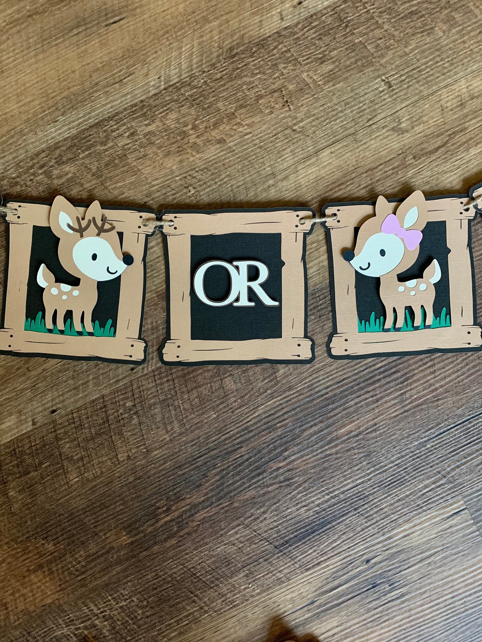 Buck or Doe Banner Buck or Doe Gender Reveal Banner Boy or - Etsy