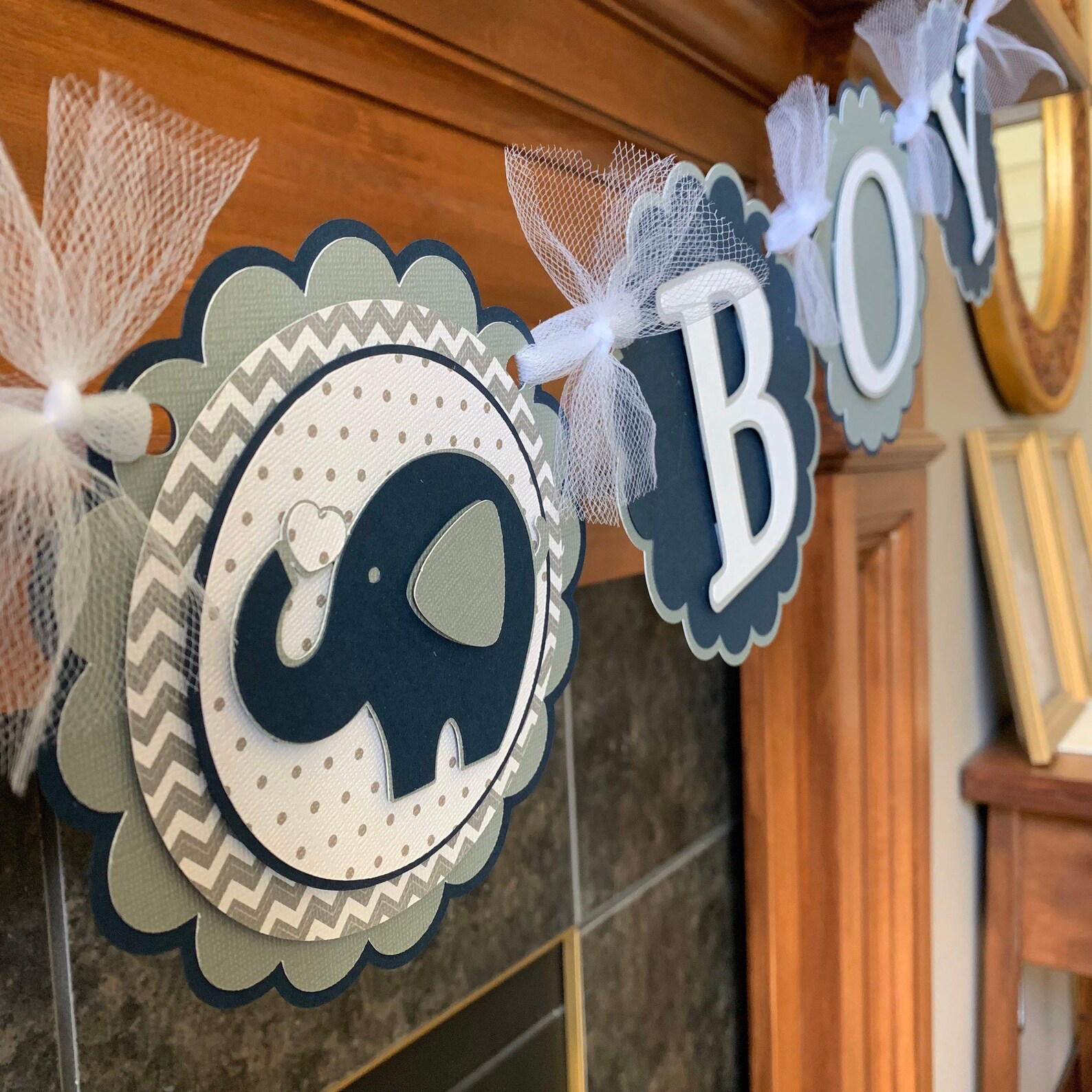 Elephant Baby Shower Decorations Boy Elephant Navy Blue Gray - Etsy