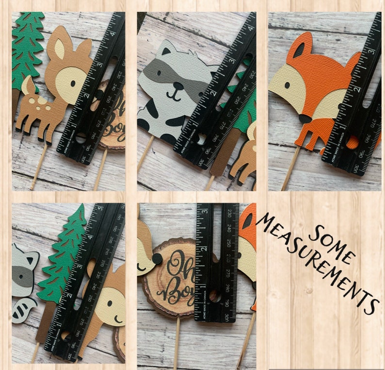 Woodland Animal Cupcake Toppers Boy, Forest Animals Cupcake Toppers, Oh ...