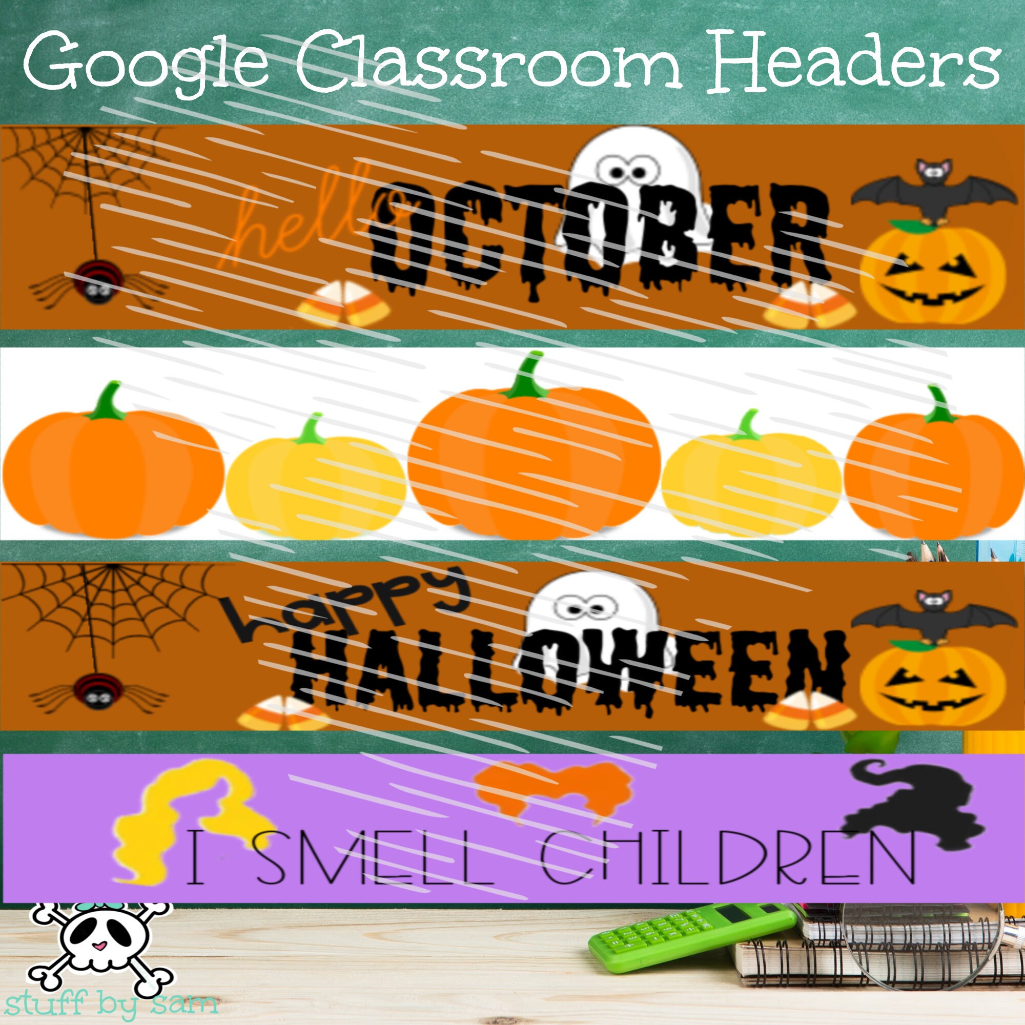 Google Classroom Headers Tema de aprendizaje digital y remoto octubre ...