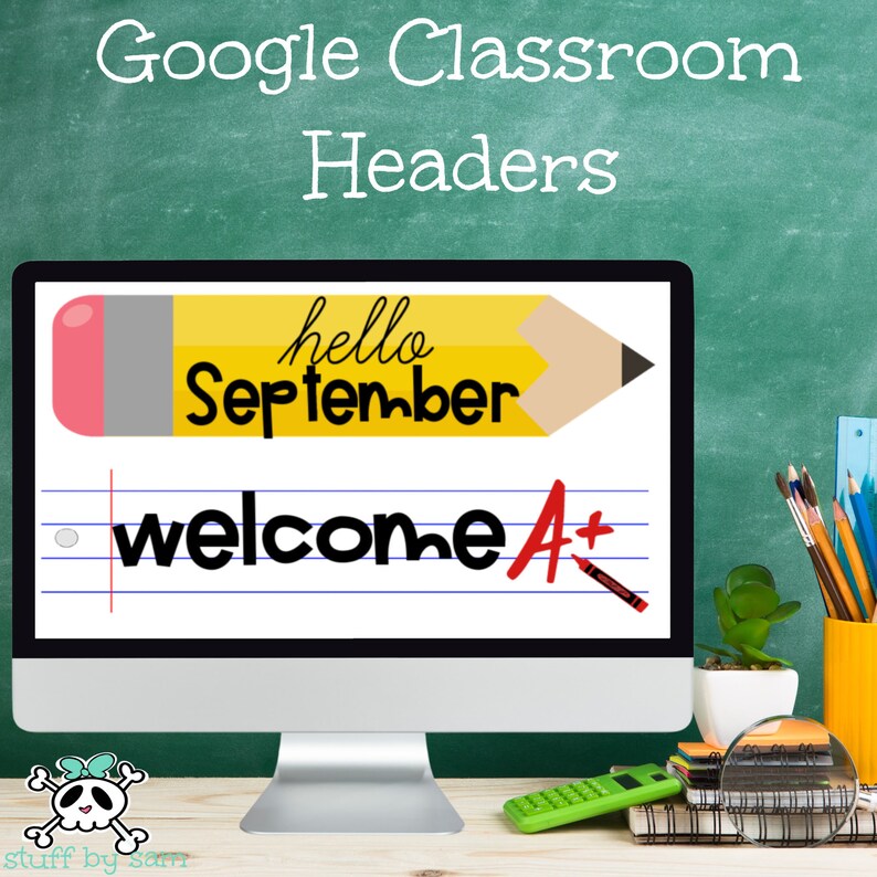 Google Classroom Headers Digital and Remote Learning Theme September - Etsy