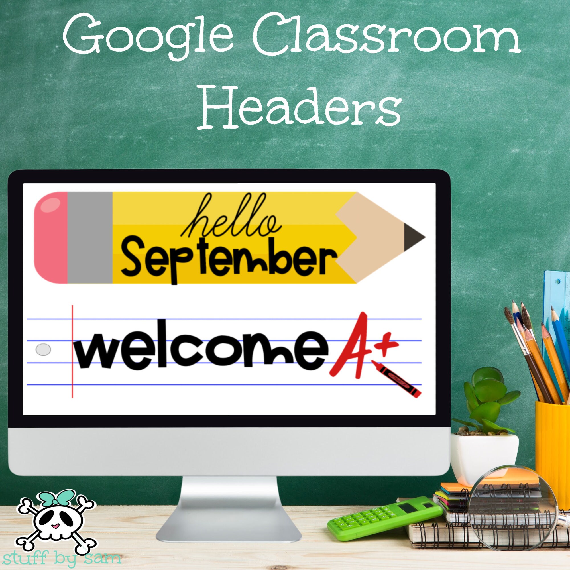 Google Classroom Headers Digital and Remote Learning Theme September - Etsy
