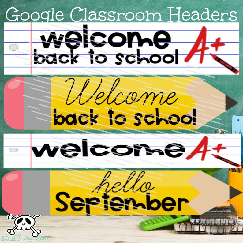Google Classroom Headers Digital and Remote Learning Theme Fall Bundle ...