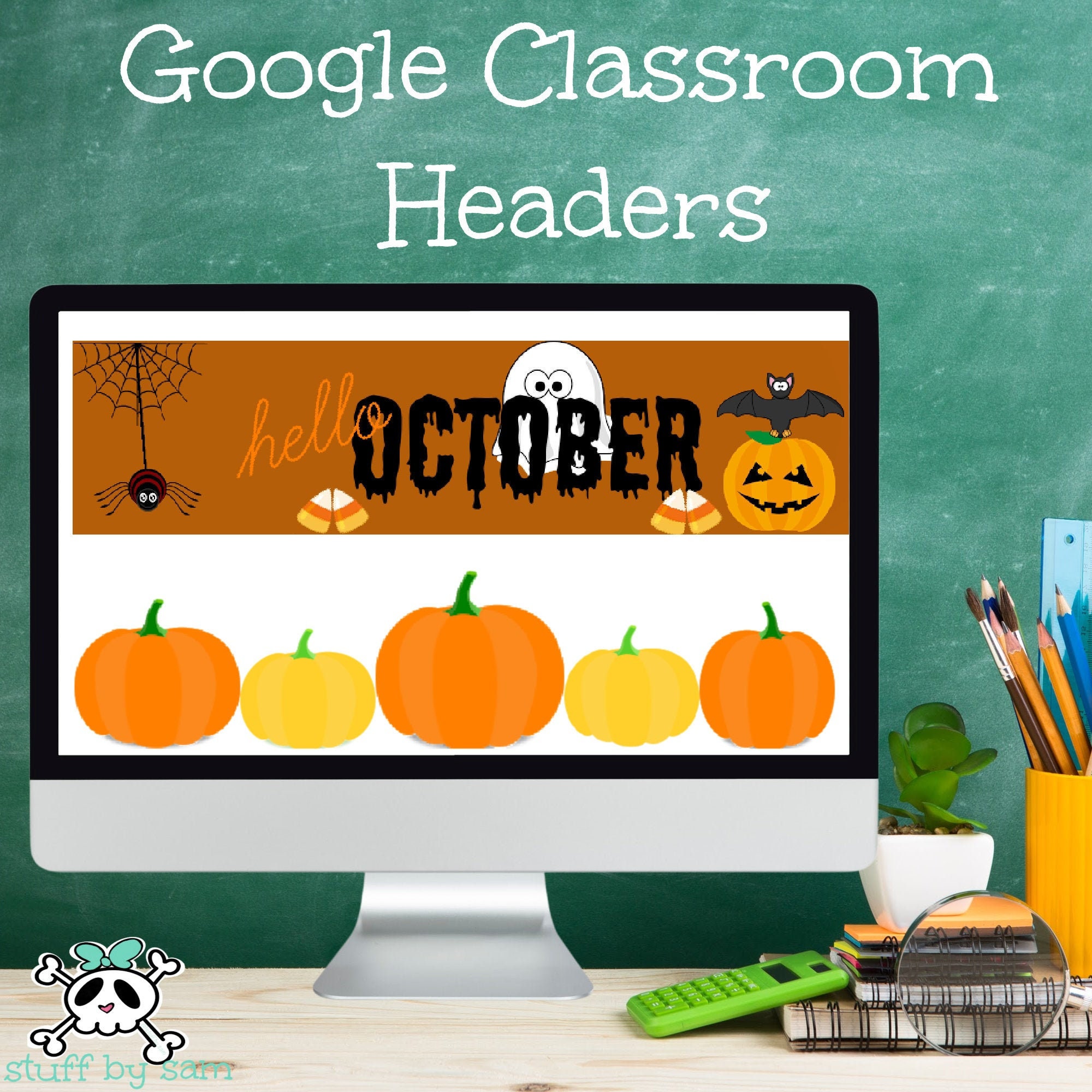 Google Classroom Headers Tema de aprendizaje digital y remoto octubre ...