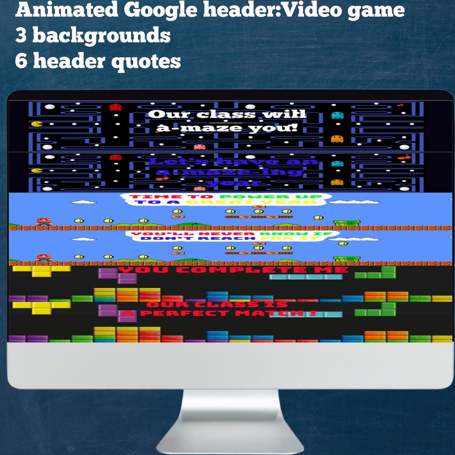 Video Game Theme Google Site / Google Header/ Google Classroom - Etsy