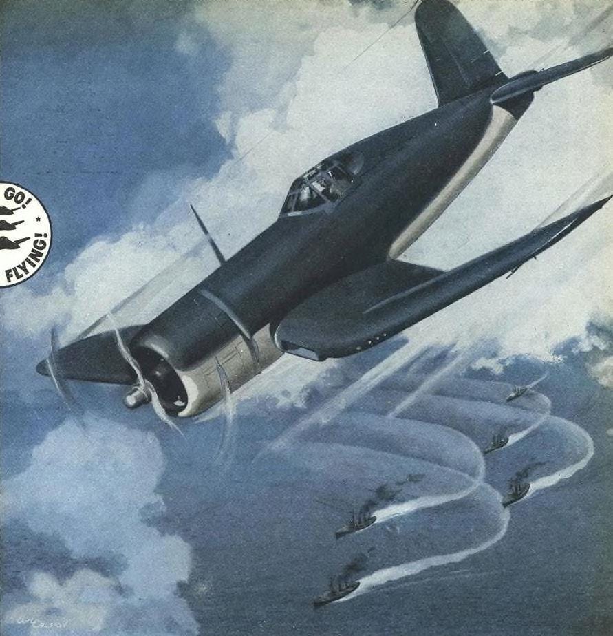 Aviation Magazine Cover Art Vintage Airplane Illustrations Ephemera ...