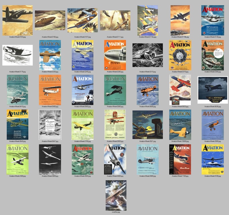 Aviation Magazine Cover Art Vintage Airplane Illustrations Ephemera ...