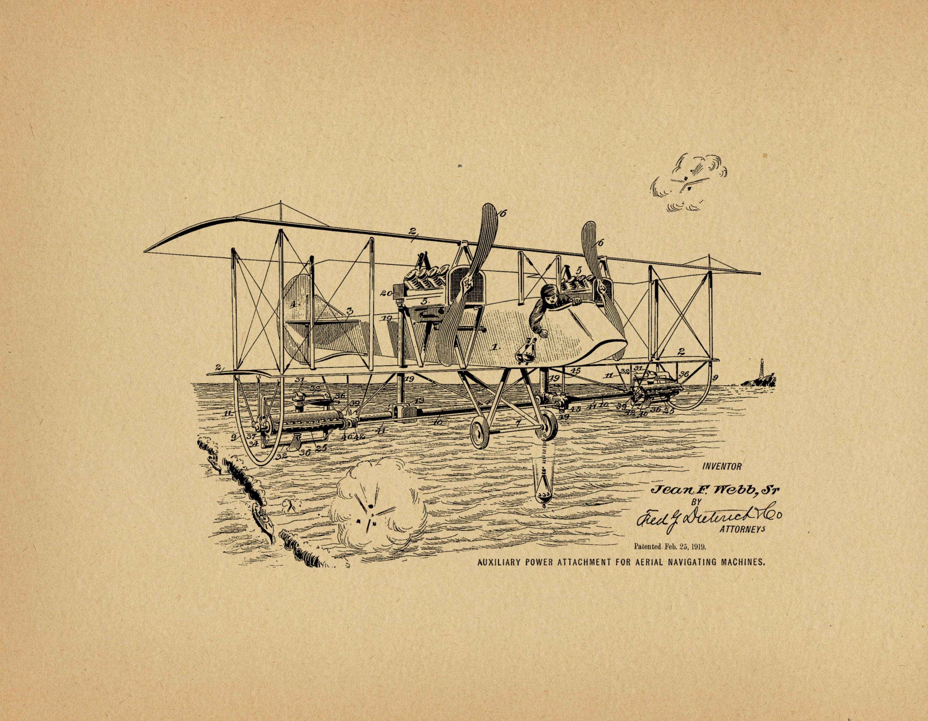 U.S. Airplane Flying Machine Patent Digital Download Prints Autoplane ...
