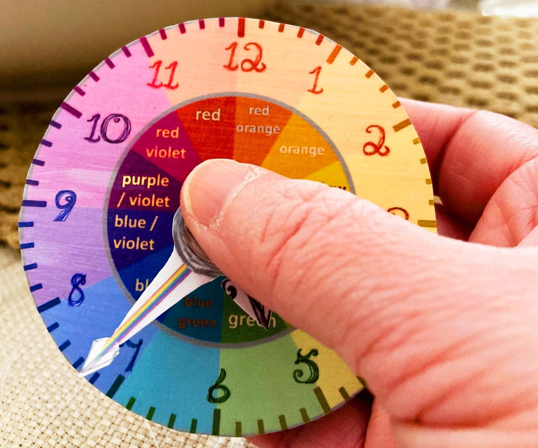 DIY Color Wheel Clock Fidget Spinner: Printable Time Learning Activity ...