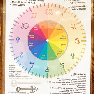 Tell Time Clock Color Wheel Printable Educational With Movable Hour ...
