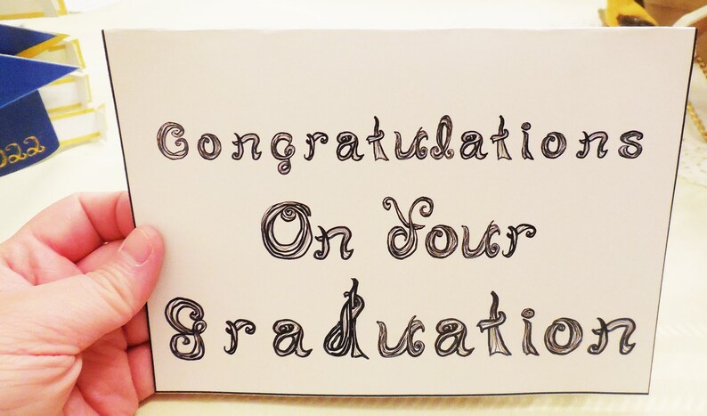 45 Graduation Card Download Printables Fabric Font - Etsy