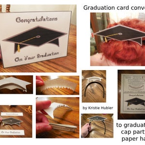 Graduation Card and Party Hat Printable With Congratulations on Your ...