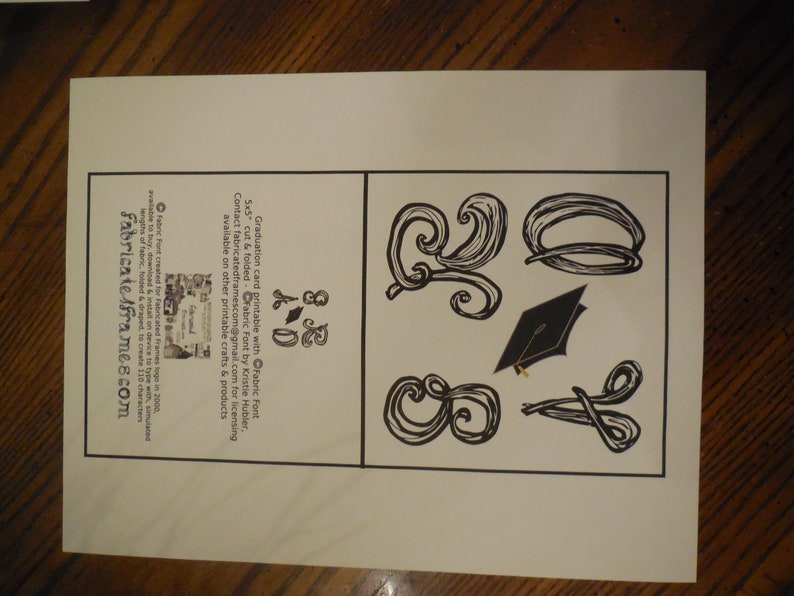 GR AD Graduation Cap 5x5 Card Printable Square Folded With - Etsy