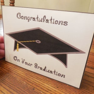 Graduation Card and Party Hat Printable With Congratulations on Your ...
