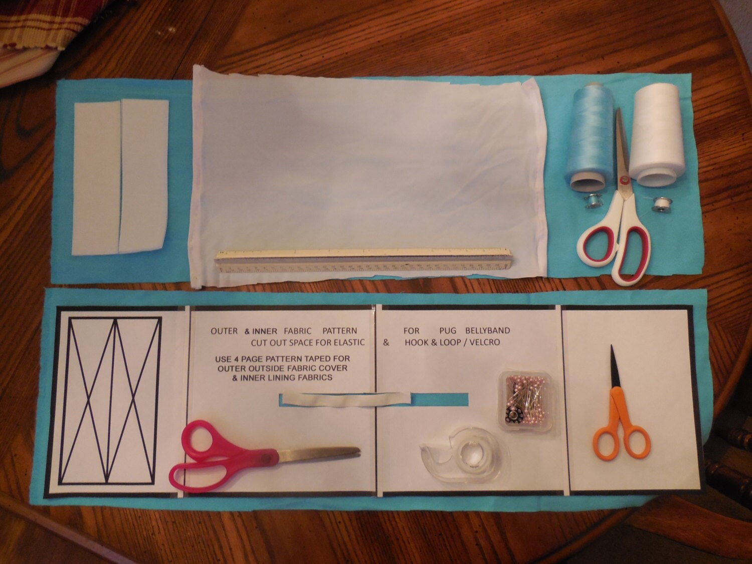 Pug Size Dog Diaper Wrap Belly Band Pattern Pdf Download - Etsy