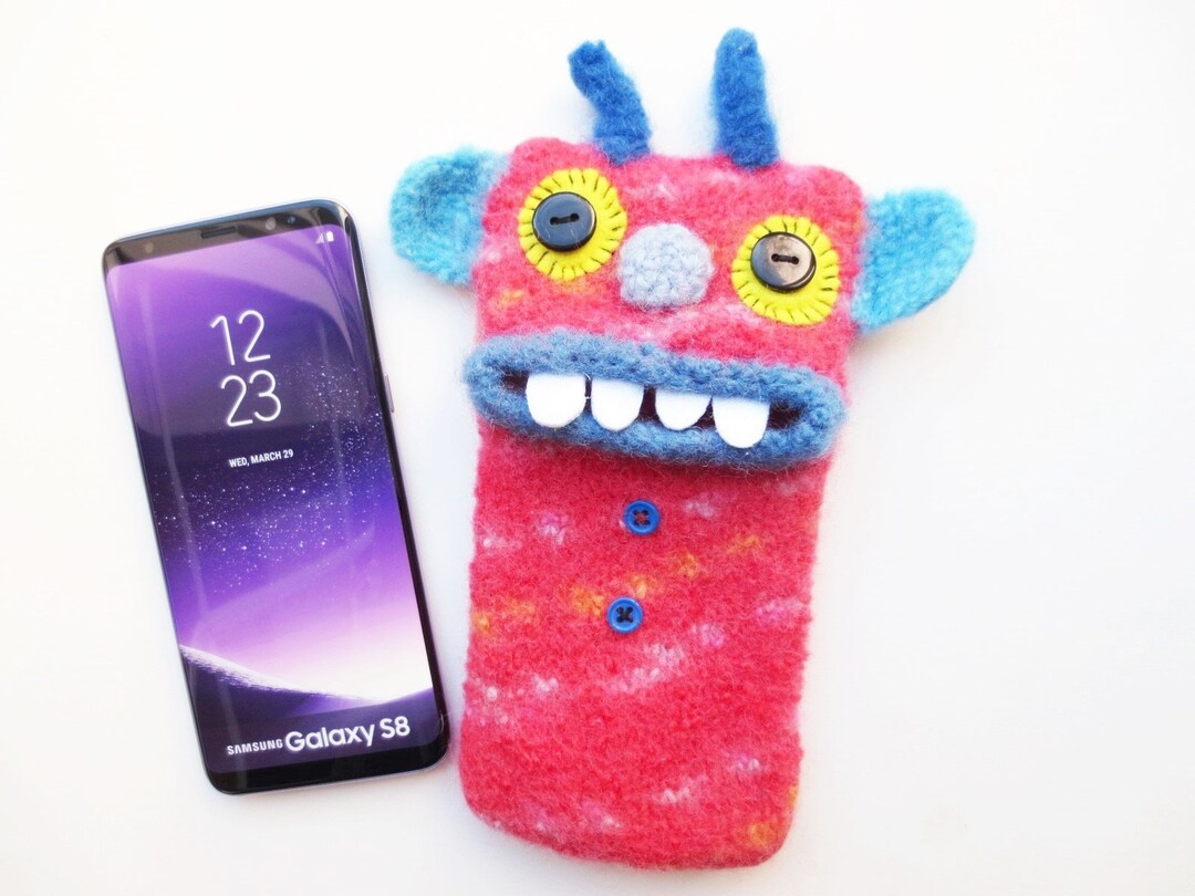 L Smartphone Monster ruprecht, Felted, Cell Phone Bag, Cover, Samsung ...