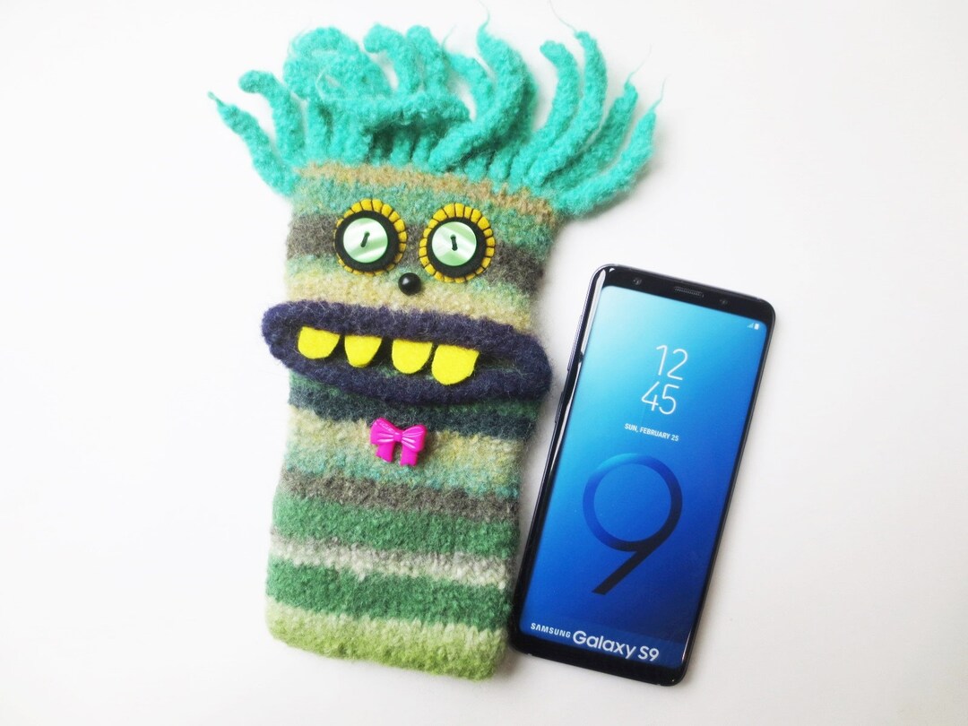 XL Smartphone Monster "gottfried", Felted, Cell Phone Case, Cover ...