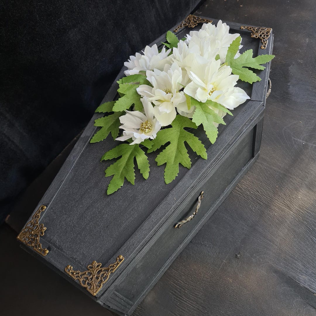 Handmade Small Wooden Coffin With Lace Stretcher(stand) – Gothic ...
