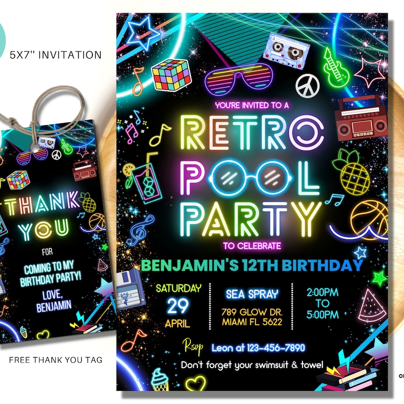 Retro Pool Party - Etsy