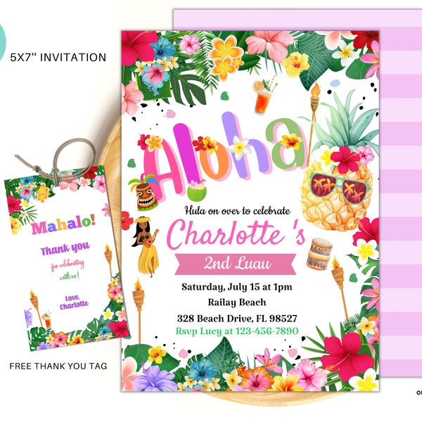 Luau Invitations - Etsy