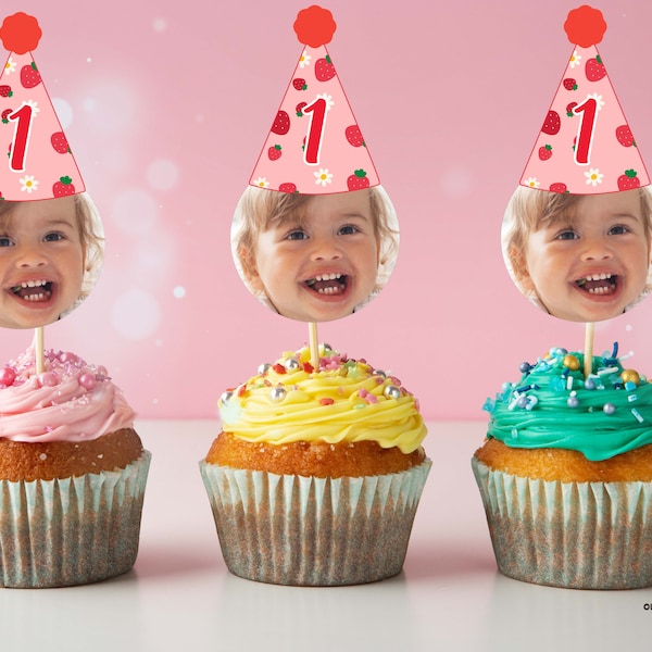 Photo Cupcake Toppers 1st Birthday - Etsy
