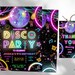 Editable Disco Party Birthday Invitation, Disco Gender Neutral Invites ...